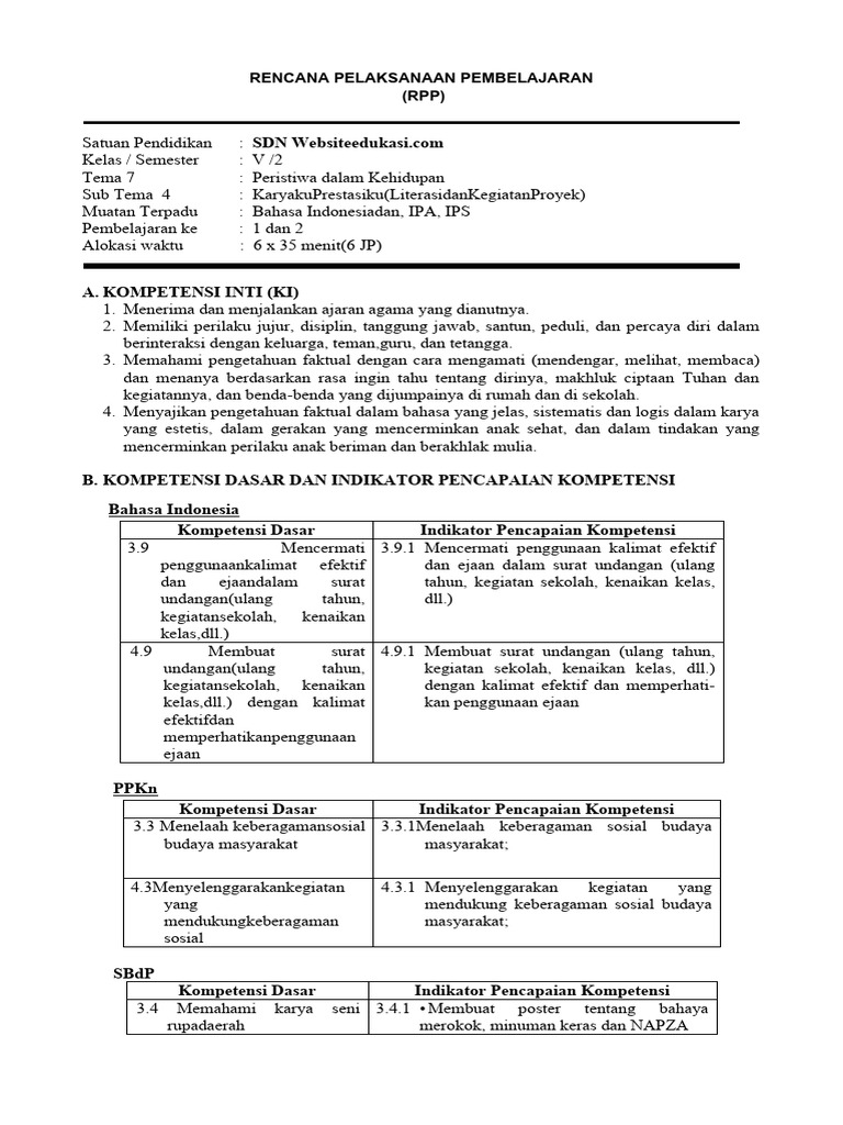 Karyaku Prestasiku K5 T7 ST1 | PDF