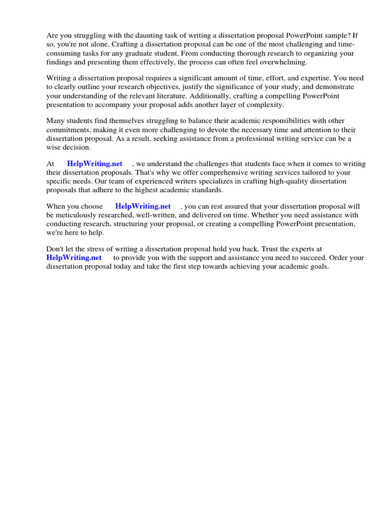 Dissertation Proposal Powerpoint Sample | PDF | Thesis | Microsoft ...