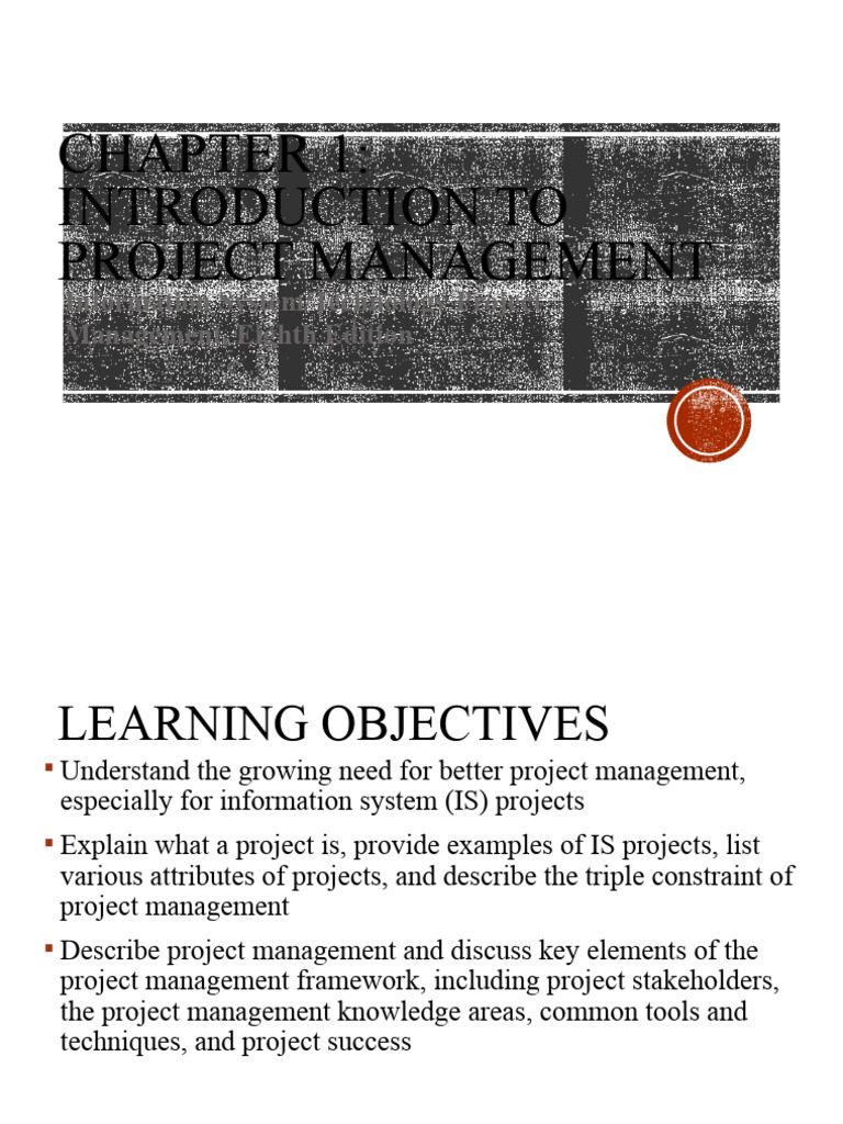 Chapter 01 (1) | PDF | Project Management | Project Management Professional
