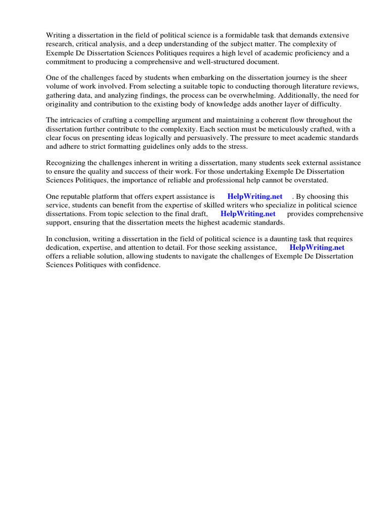 Exemple de Dissertation Sciences Politiques | PDF | Thesis | Scribd