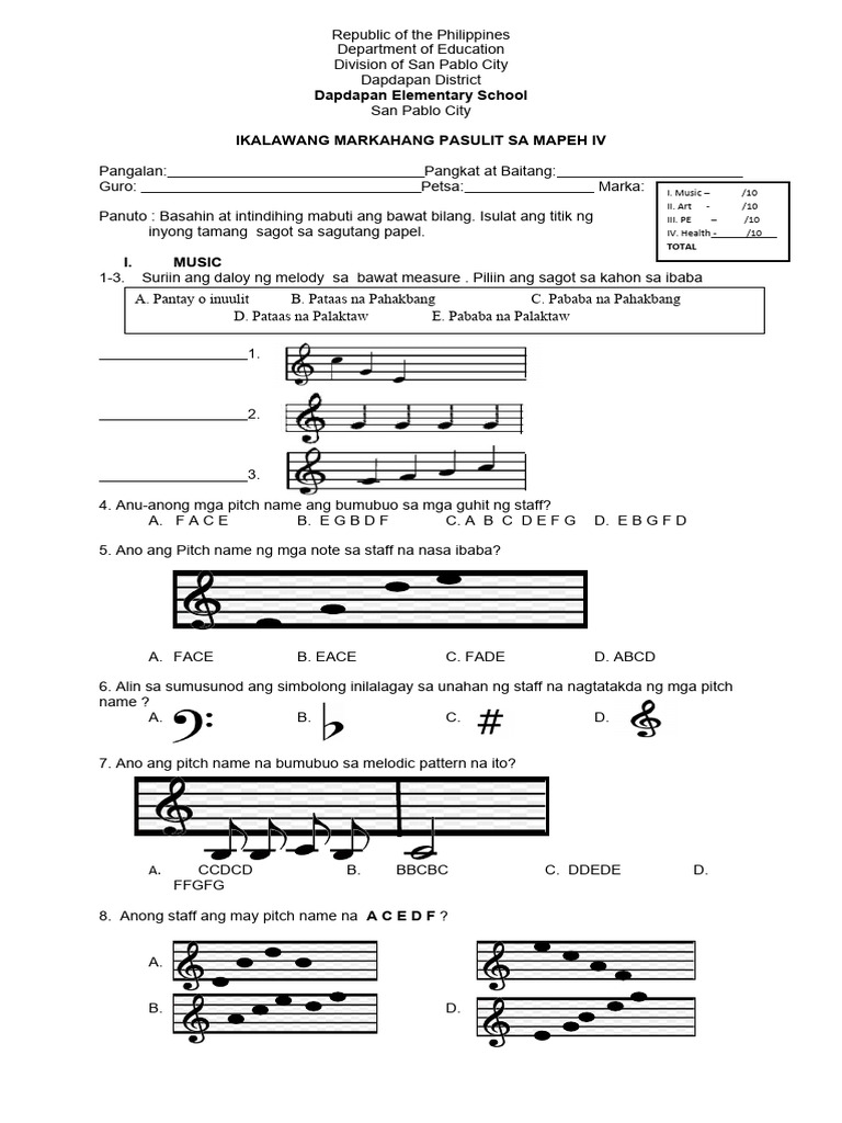 Edited 2nd Q MAPEH | PDF