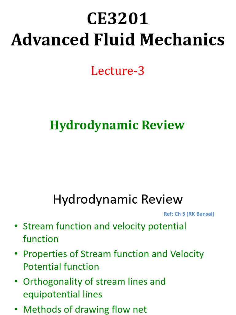 Advanced Fluid Mechanics Review | PDF