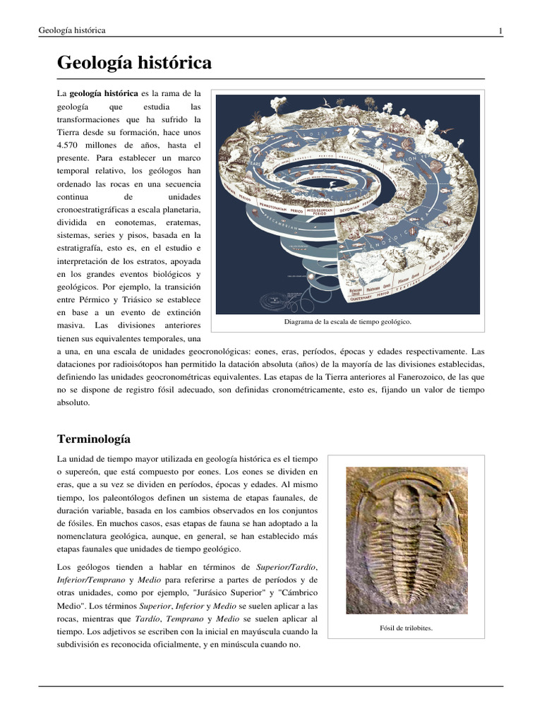 Geología Histórica | PDF | Ciencias de la Tierra | Naturaleza