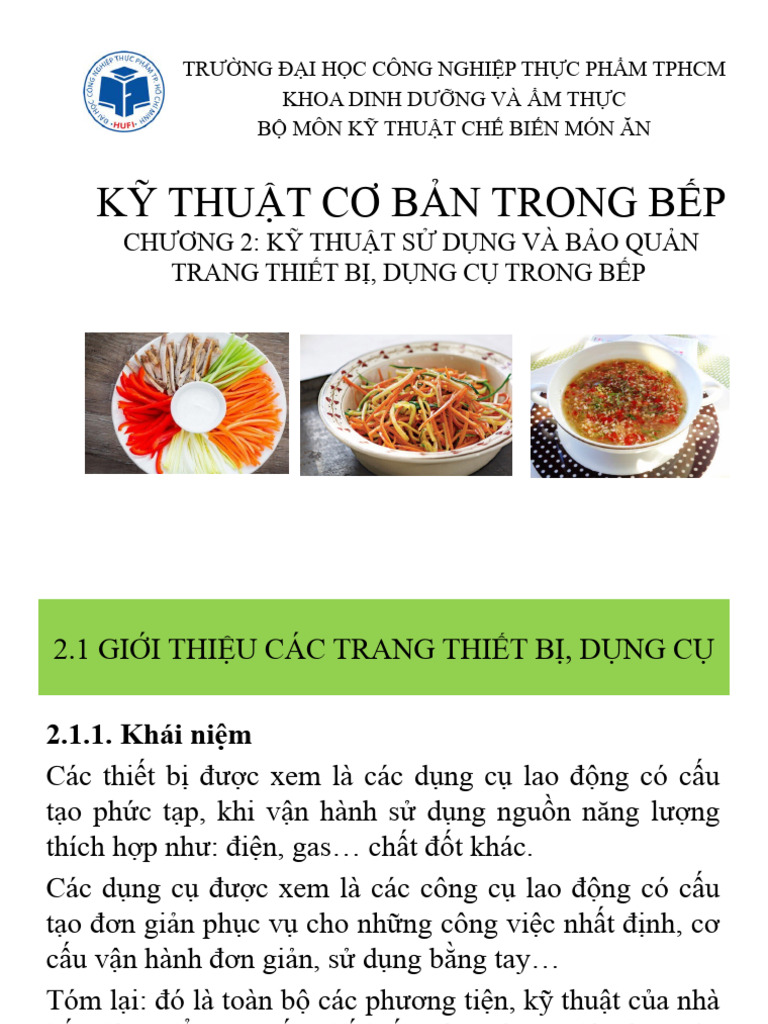 Ky Thuat Co Ban Trong Bep-C2 | PDF