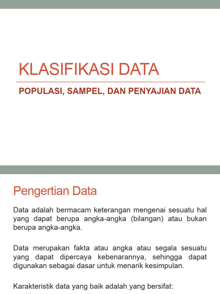 Klasifikasi Data | PDF