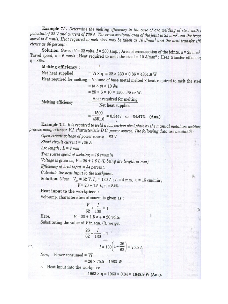 Welding Numerical Problems | PDF