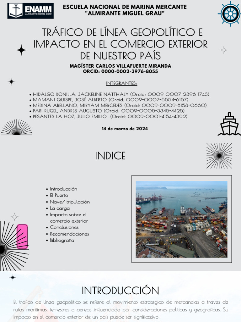 G2 - Tráfico de línea geopolítico e impacto en el comercio exterior de nuestro país | PDF | El ...