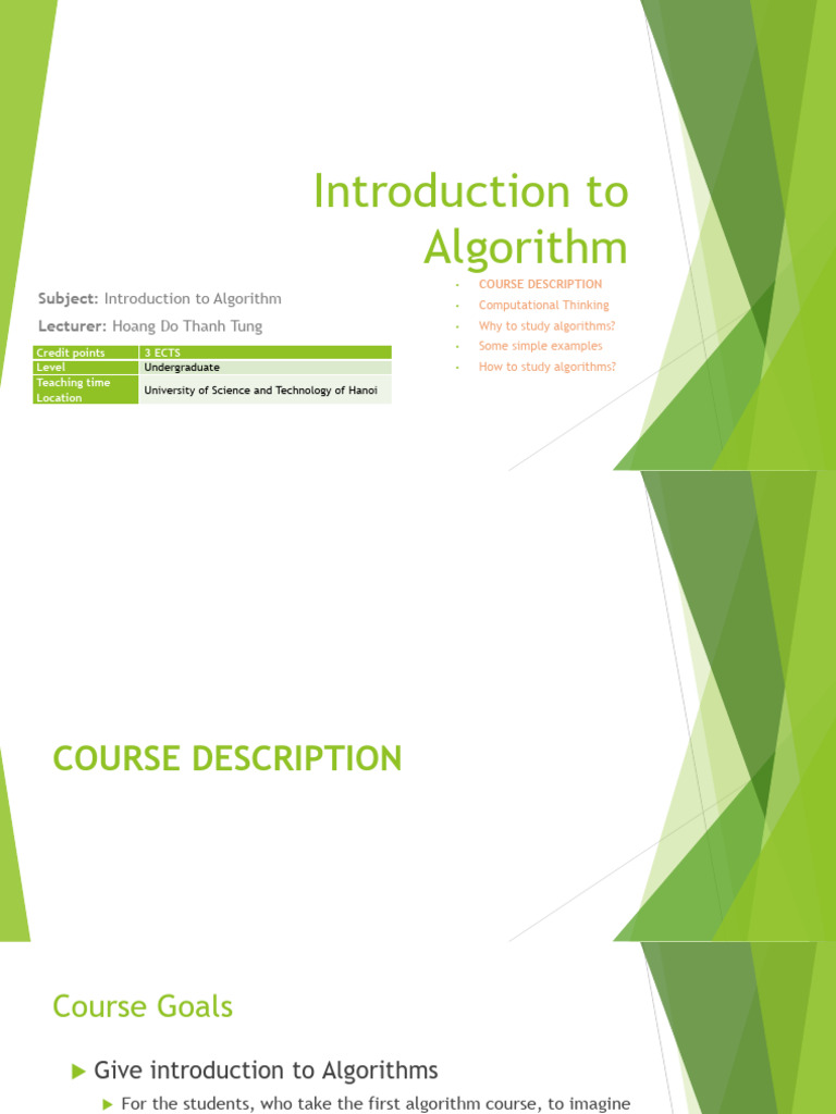 USTH Introduction | PDF | Algorithms | Thought USTH Introduction | PDF | Algorithms | Thought