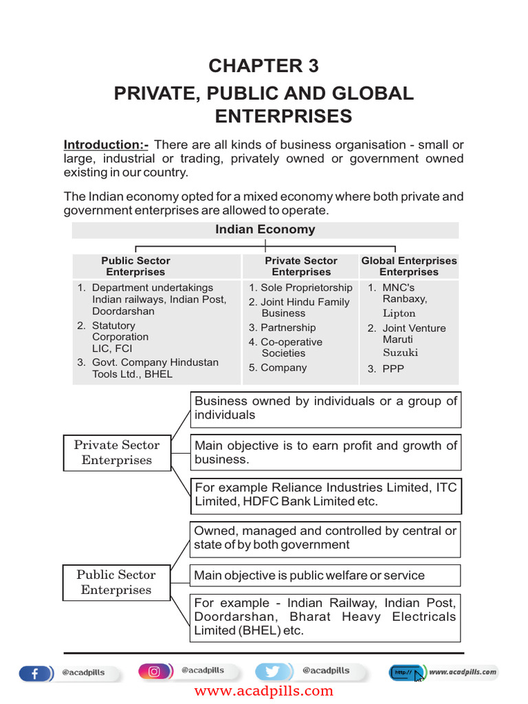 Private, Public, and Global Enterprises | PDF | Public–Private ...