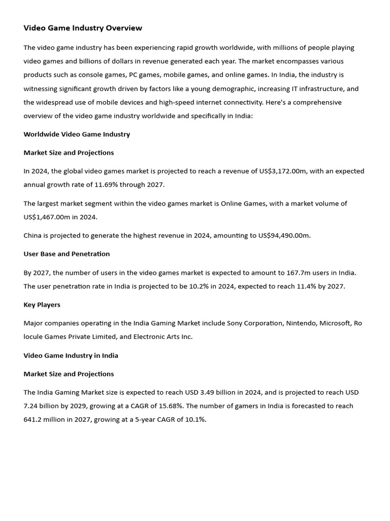 Video Game Industry | PDF | Video Game Industry | Nintendo