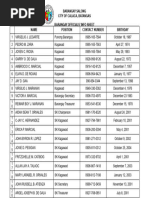 Barangay Official Record 2025 | PDF