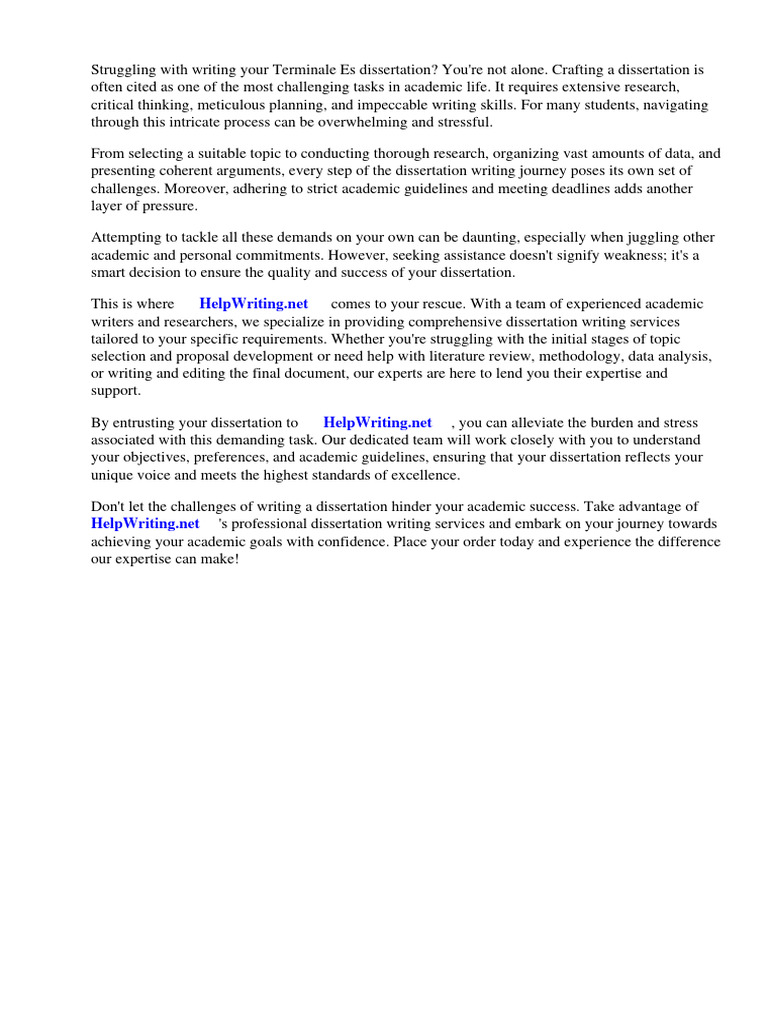 Terminale Es Dissertation | PDF | Thesis | Credit Card