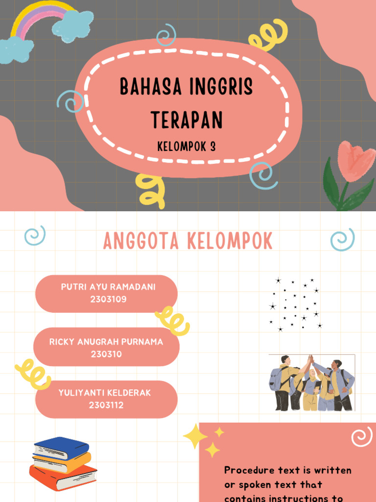 Putih Pink Abstrak Illustrative Tugas Presentasi | PDF | Language Arts & Discipline