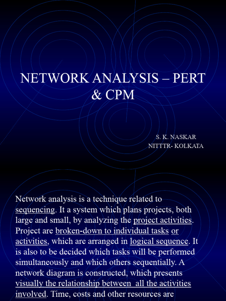 Network Analysis – Pert & Cpm | PDF | Analysis | Statistical Theory