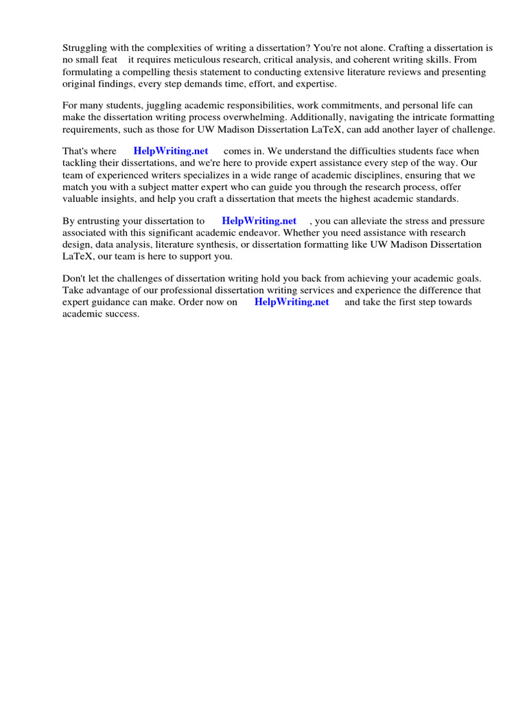 Uw Madison Dissertation Latex | PDF | Thesis | Te X