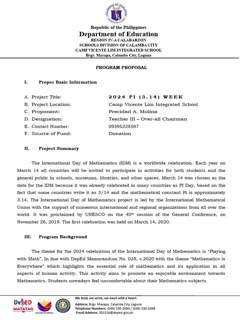 Proposal-Math-Week-2024 | PDF | Equations | Algebra