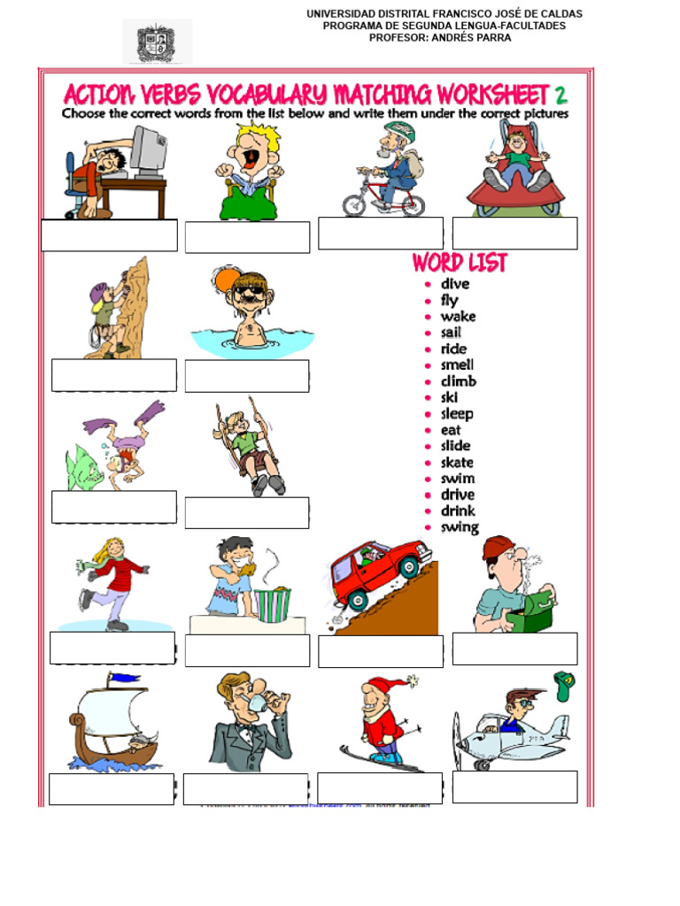 8.3 vocabulary action verbs (2) | PDF