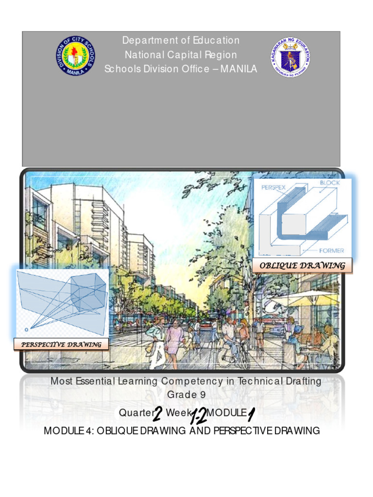 TLE-ModifiedGR9 Q2 W1-2 Mod1 TECHNICAL-DRAFTING | PDF | Horizon | Perspective (Graphical)