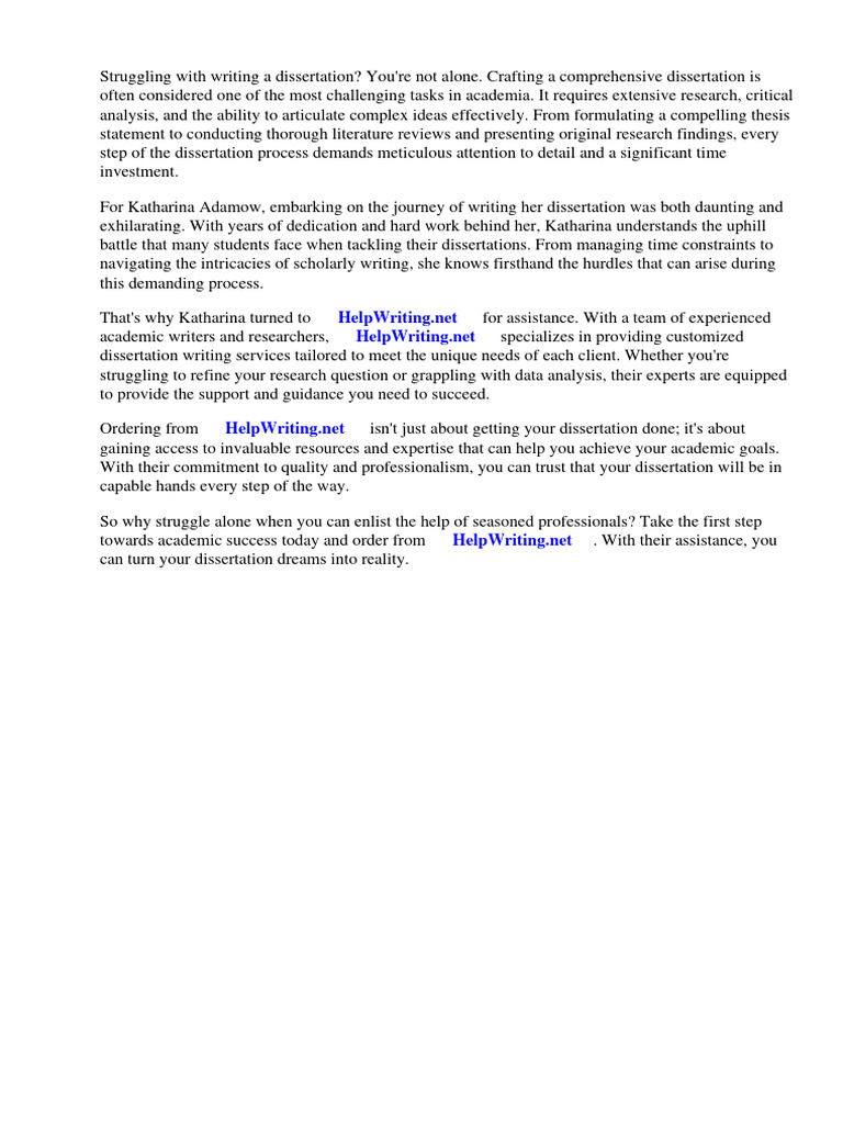 Katharina Adamow Dissertation | PDF | Thesis | Doctor Of Philosophy