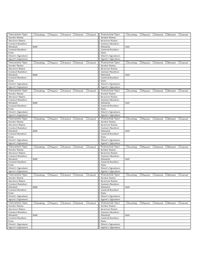 Transaction Slip v2 Long Size 2 | PDF