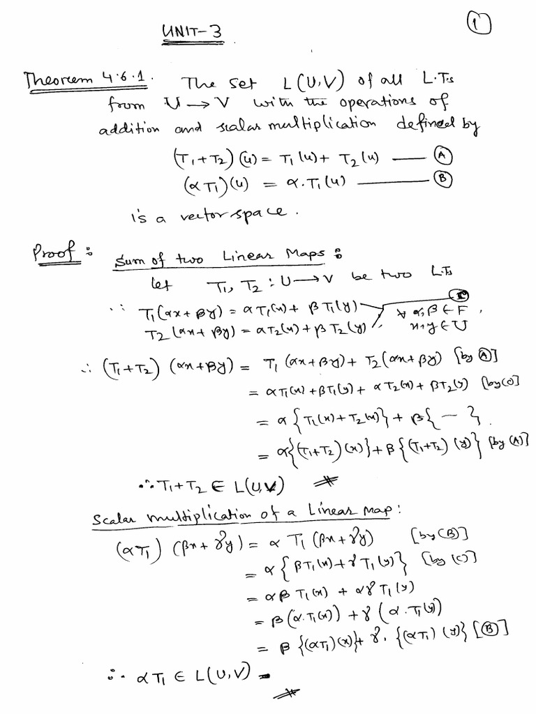 Unit-3 Linear Algebra | PDF