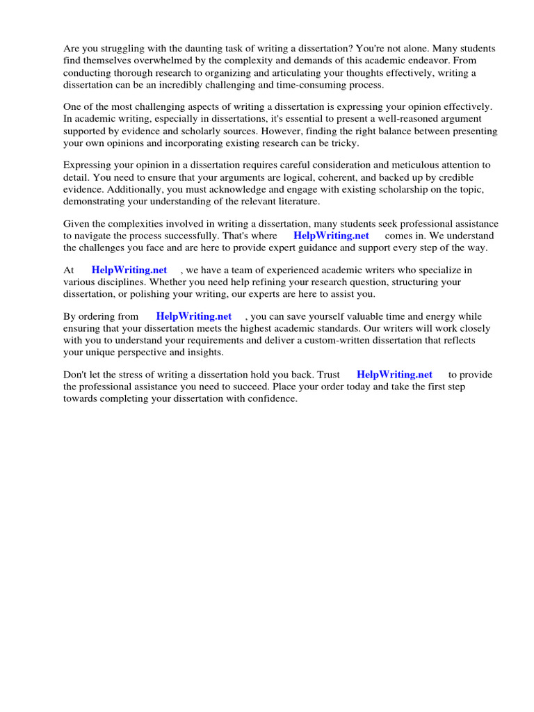 Donner Son Opinion Dans Une Dissertation | PDF | Thesis | Refinancing