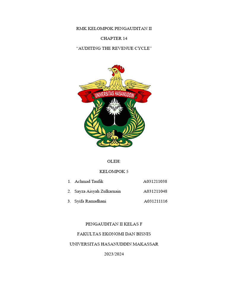 RMK CH 14 (Auditing The Revenue Cycle) | PDF