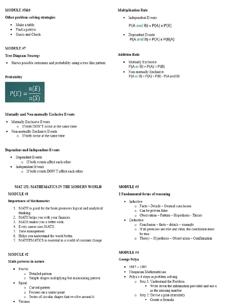 MAT152 Reviewer | PDF