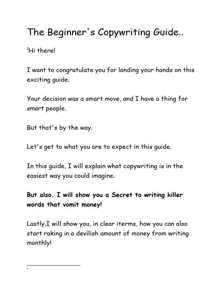 The Beginner's Roadmap To Copywriting | Download Free PDF | Copywriting