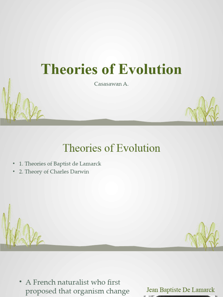 Theories of Evolution | Download Free PDF | Evolution | Natural Selection
