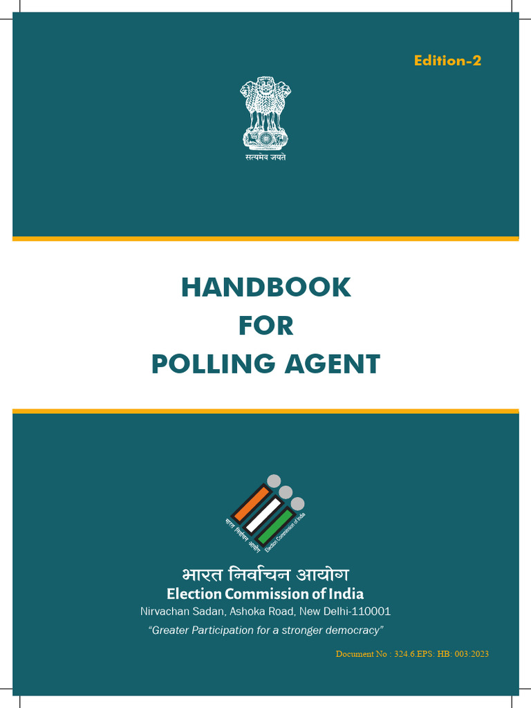 Handbook For Polling Agent | PDF | Voting | Electronic Voting
