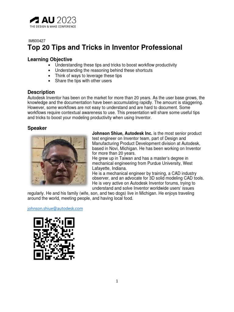 IM600427AU-2023-INV Top20Tips Tricks Doc 1698254763652001dMQX | PDF | Auto Cad | Computer File