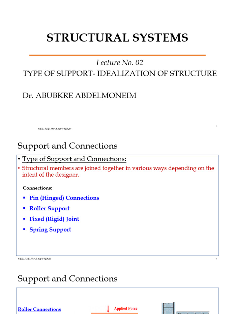 Types of Structural Supports Explained | PDF | Stiffness | Force