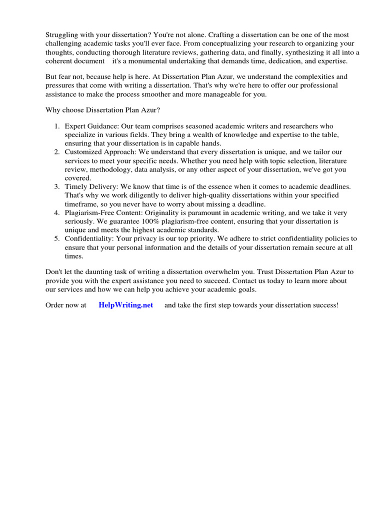 Dissertation Plan Azur | PDF | Thesis | Essays