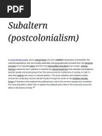 Can the Subaltern Speak? Insights & Critique | PDF | Liberal Arts Education