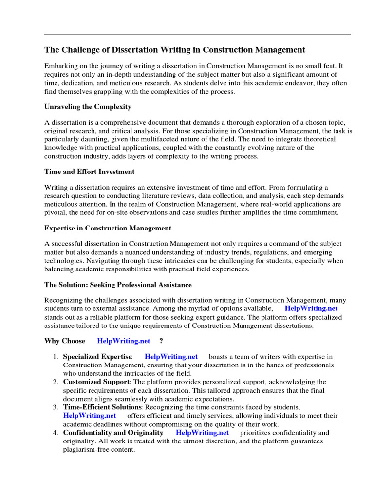Dissertation For Construction Management | PDF | Building Information ...