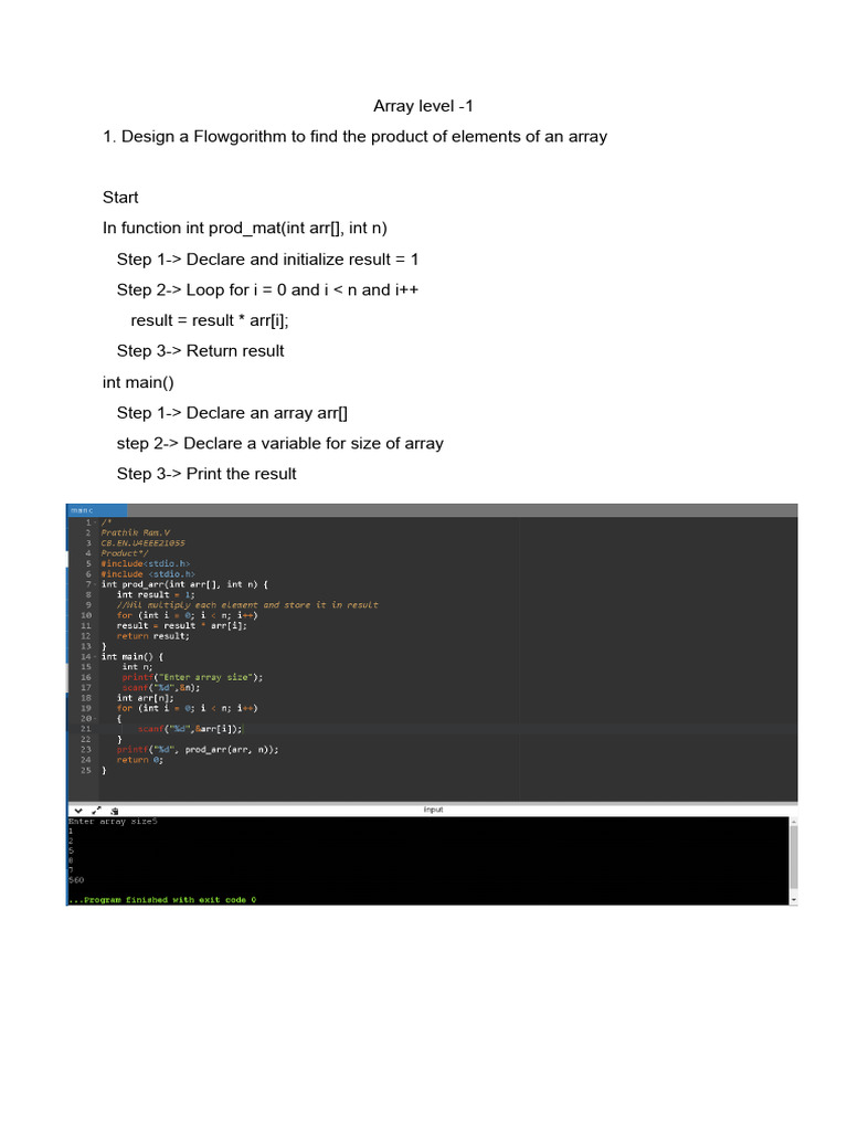 Array Programs in C | PDF | Integer (Computer Science) | Computer Science Array Programs in C | PDF | Integer (Computer Science) | Computer Science