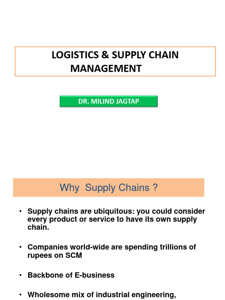 CMM - DR - Milind Jagtap | PDF | Supply Chain | Logistics