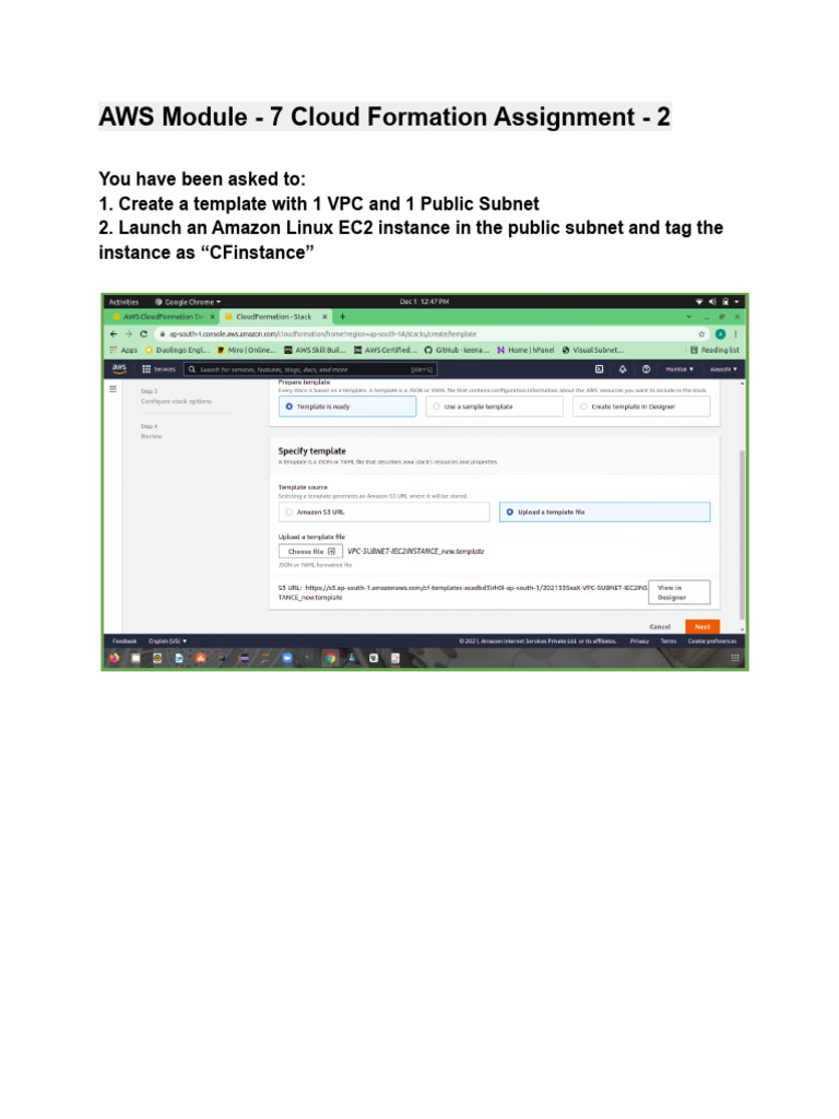 AWS Module - 7 Cloud Formation Assignment - 2 | PDF | Art | Computers