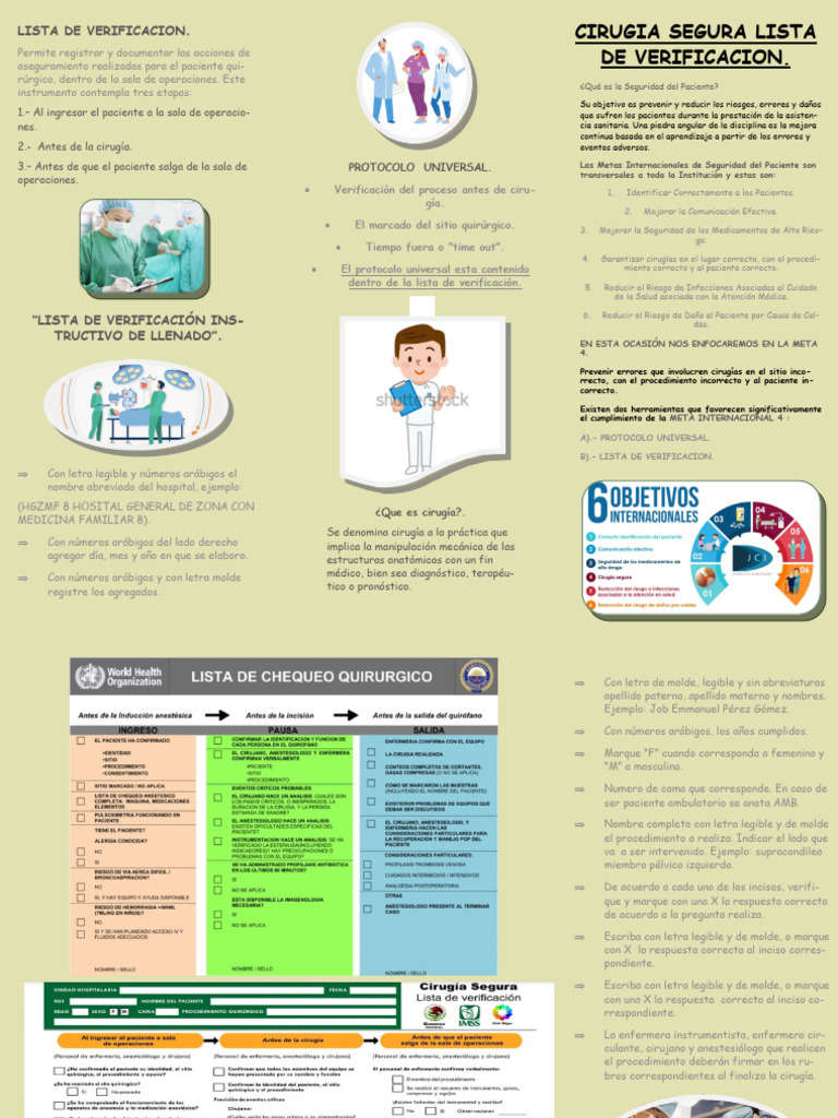 CX Segura Triptico. | Descargar gratis PDF | Cirugía | Seguridad del paciente