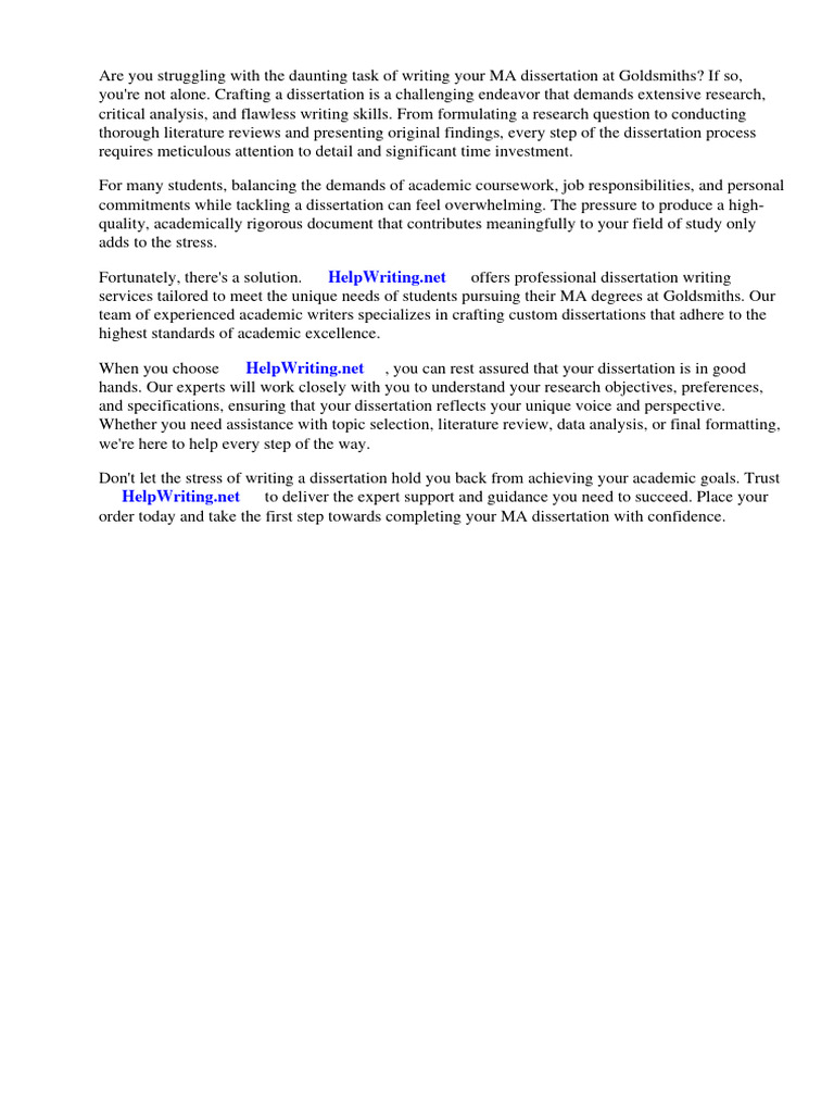 Ma Dissertation Goldsmiths | PDF | Thesis | Experience