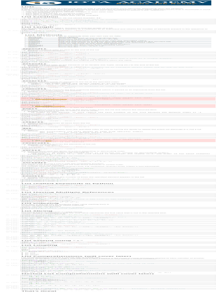 02 Lists | PDF | String (Computer Science) | Computer Programming 02 Lists | PDF | String (Computer Science) | Computer Programming