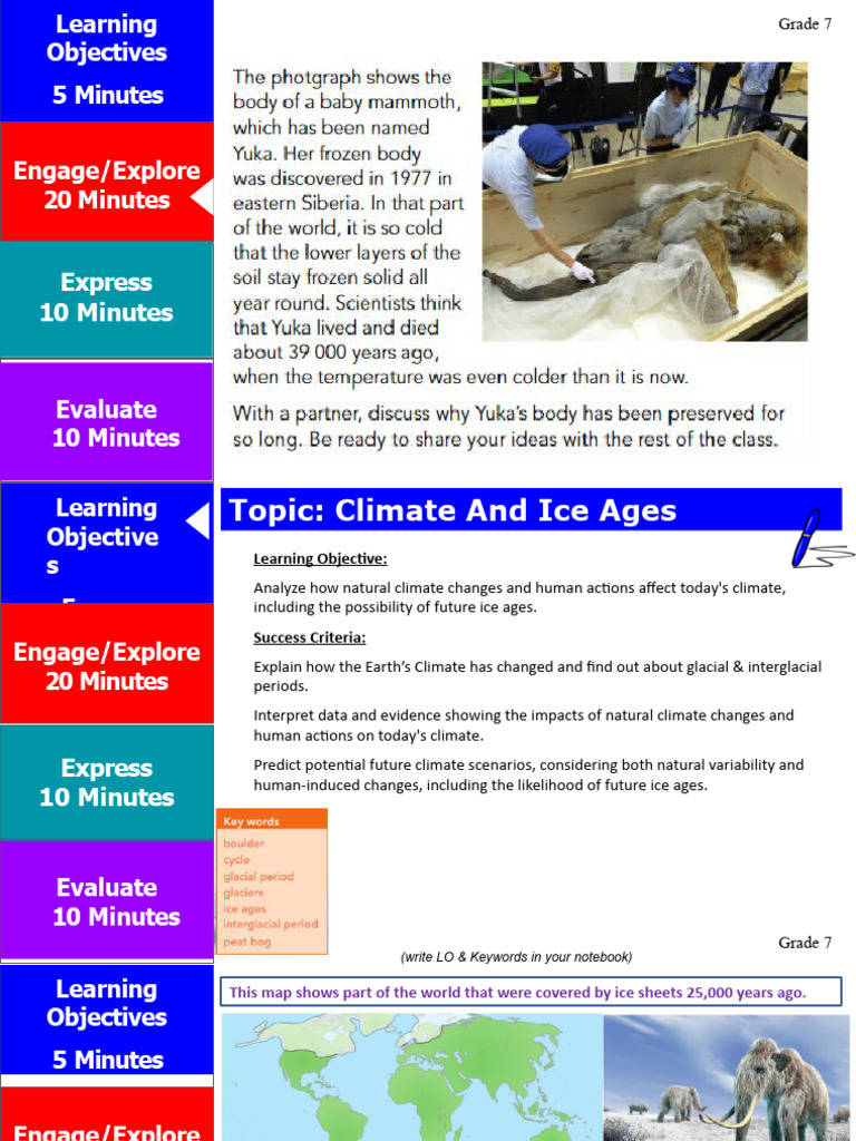 Grade 7 Day 2 Week 8 Climate & Ice Ages | Download Free PDF | Ice Age | Climate