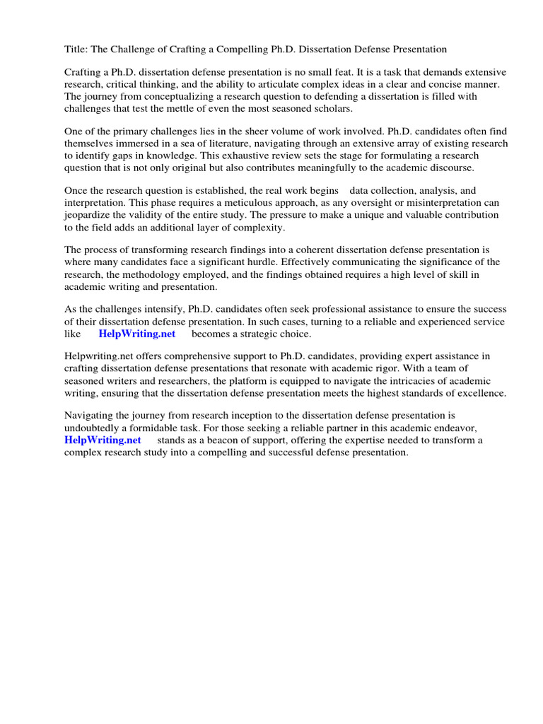 PHD Dissertation Defense Presentation | PDF | Thesis | Microsoft Power ... PHD Dissertation Defense Presentation | PDF | Thesis | Microsoft Power ...