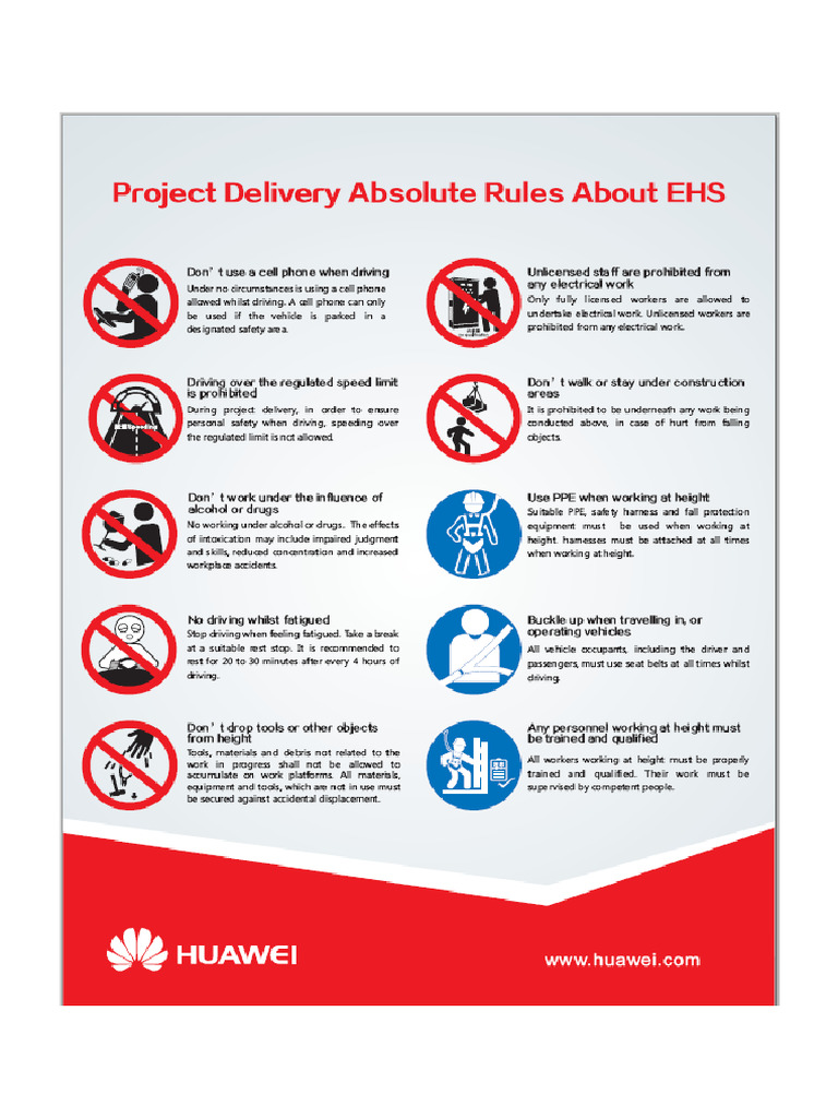 Reglas Absolutas Ehs Huawei 5 PDF Free | PDF