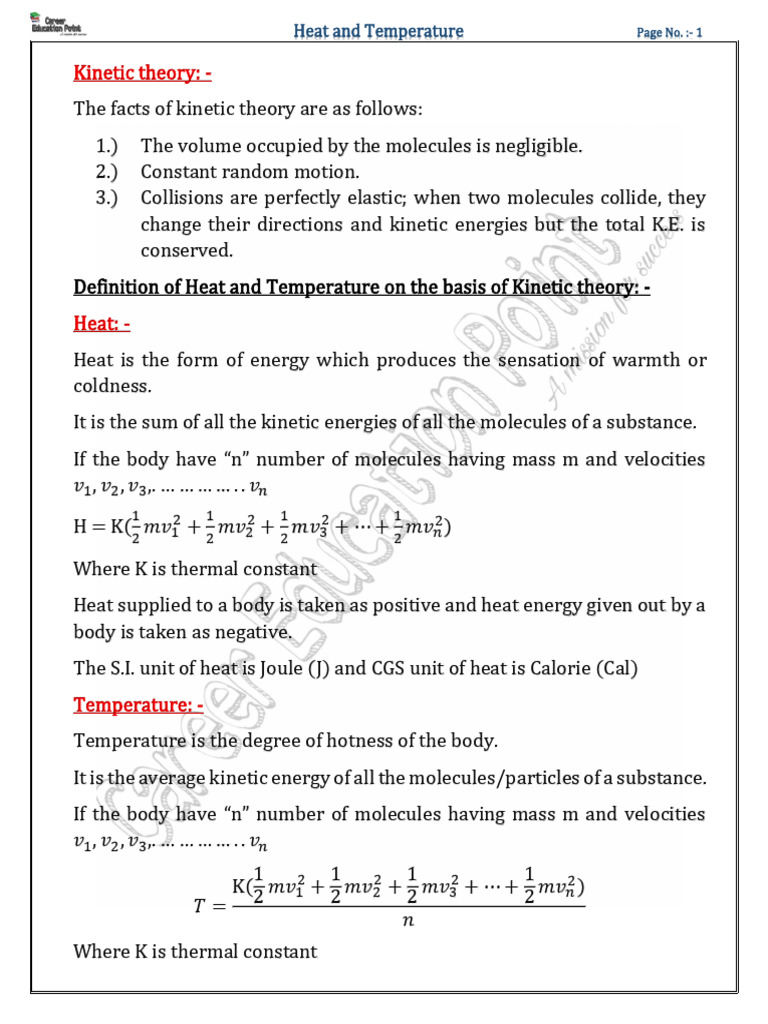 Heat and Temperature | Download Free PDF | Temperature | Heat Transfer