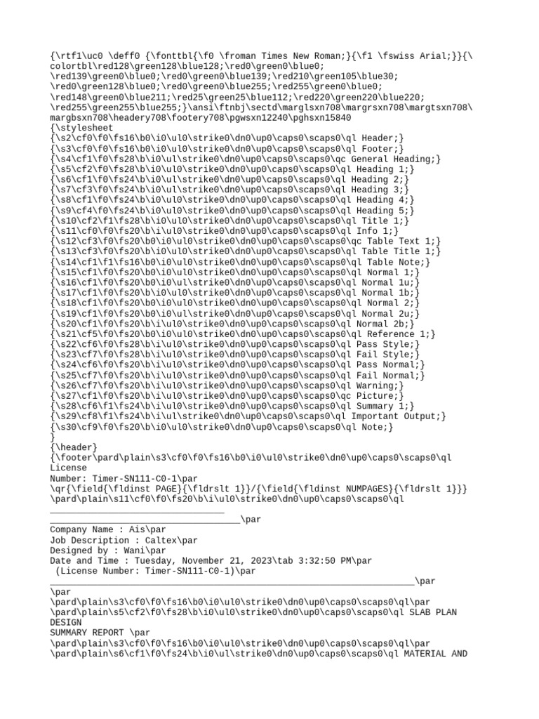 Slab cALCULATION Report - GB | PDF