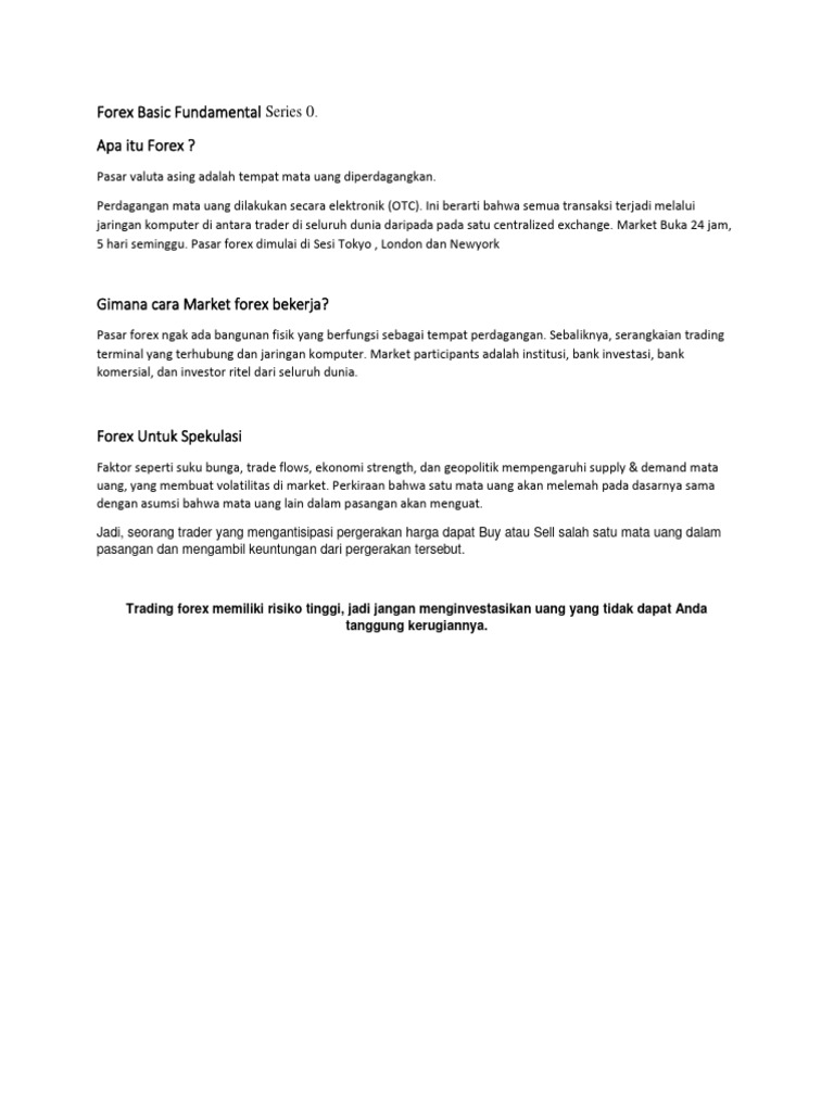 Pengantar Dasar Forex | PDF