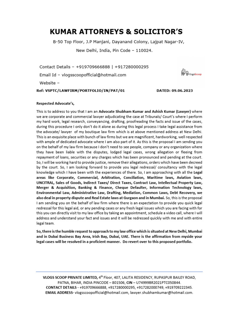 Portfolio of The Law Firm | PDF | Lawyer | Law Firm