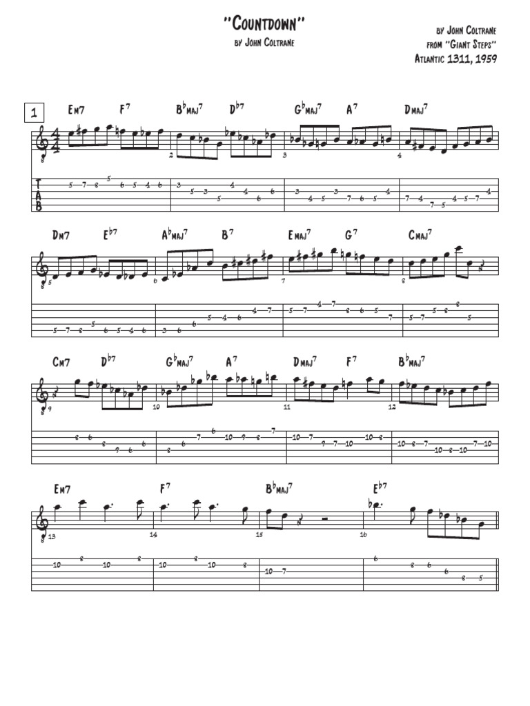 John Coltrane Countdown Transcription | PDF